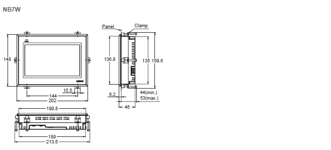 Interactive 7 Inch Industrial Touch Screen HMI Display NB7W-TW01B TFT LCD