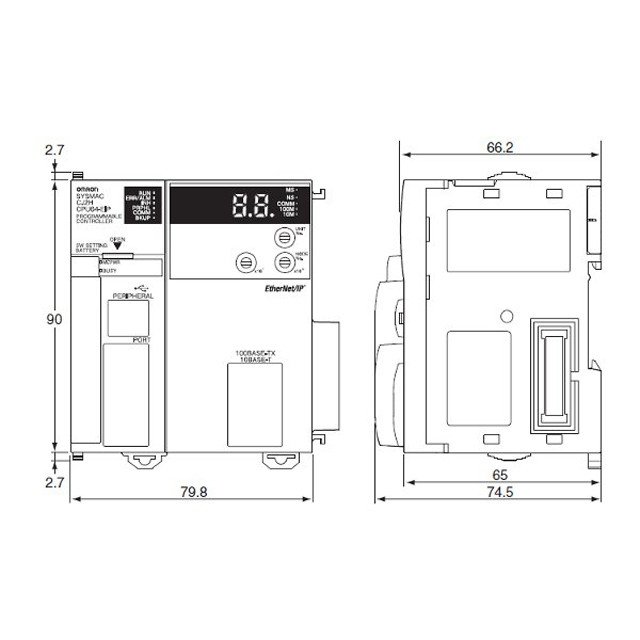 400K PLC Industrial Automation 16 NS CJ2H-CPU68-EIP Omron CPU