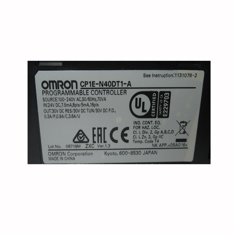 24V DC Relay Omron PLC CP1E Analog Input Module CP1E-N40DR-A