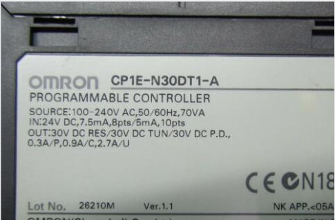 CPU Omron PLC Module Progarmmable Controller CP1E-N30S1DR-A